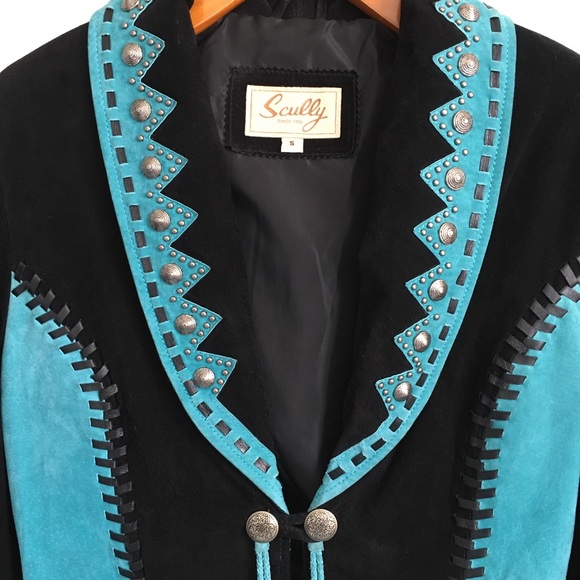 Scully | Jackets & Coats | Scully Turquoise Leather Jacket | Poshmark